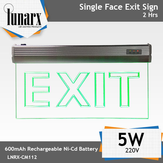 LNRX-CM112 ACRYLIC EXIT SIGN SINGLE FACE – Lunarx