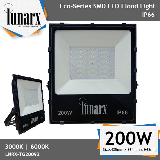 LNRX-TG20092 200W SMD FLOODLIGHT ECO-SERIES EPISTAR IP66 6000K – Lunarx